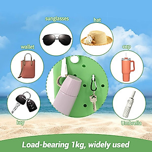 artgeeker Bogg Bag Accessories, Beach Bag Accessories with Two Styles of Hooks, Key Holder for Bogg Bag Hanging Keys, Sunglasses, Headphones and Other Small Items