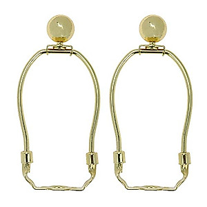 HONJIE 5 inch Gold Lamp Harp， Lamp Harp Holder for Table and Floor Lamps 2 Sets