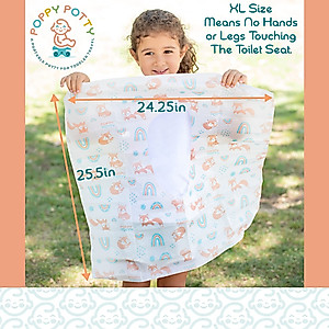 Logie & Gray Kids Disposable Toilet Seat Covers 20 Pack – Extra Large, Complete Hygienic Protection, Travel-Friendly, Disposable Plastic Toilet Seat Cover – Kid-Friendly Toilet Covers Disposable