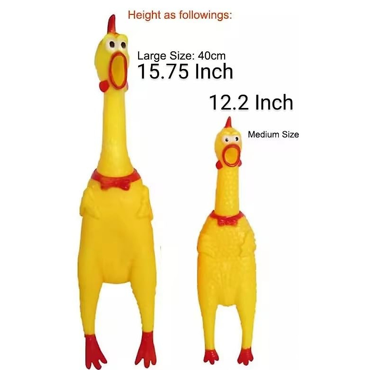 Screamin' Chicken Dog Toy with Squeaker, Durable & Interactive, 15.75 Inch - Perfect for Small, Medium & Large Dogs - American Owned Small Business