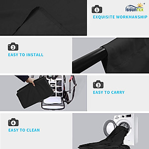 ISSUNTEX 6X9 ft Background Muslin Backdrop, Photo Studio, Collapsible High Density Screen for Video Photography and Television-Black