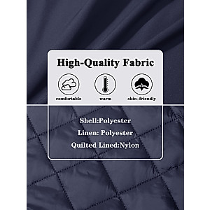 TACVASEN Mens Bomber Jackets Winter Softshell Jacket Water-Resistant Winter Coats for Men Casual Windbreaker Jackets Navy Blue