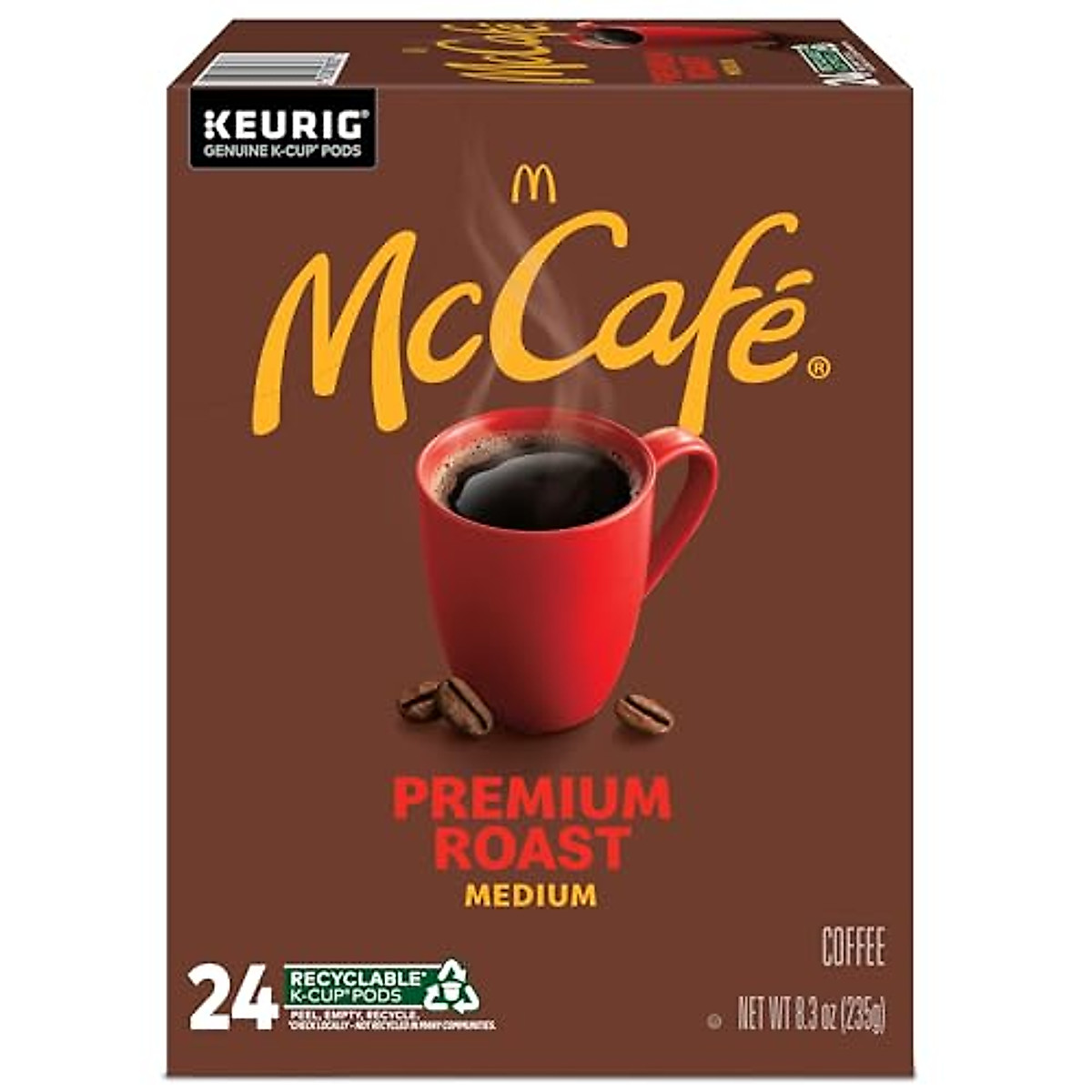 McCafe Premium Roast Coffee, Keurig Single Serve K-Cup Pods, Medium Roast, 96 Count