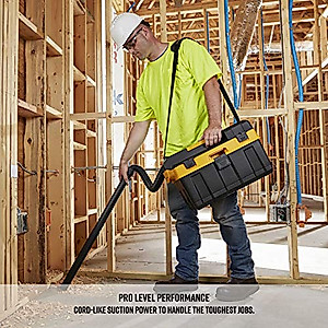 Vacmaster - DVTB204 0201 Professional DVTB201 0201 4-Gallon 20V Cordless Wet/Dry Shop Vacuum