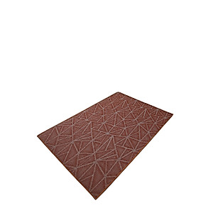 Furnish my Place Modern Indoor/Outdoor Commercial Rust Rug, Modern Area Rug, Baby Nursery Mat, Commercial Rug for Living Room, Playroom, Made in USA - 9' Hexagon