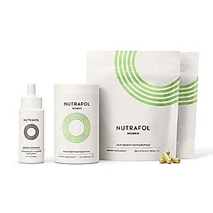 Nutrafol Fullest Hair Kit | Women Hair Supplement & Growth Activator | Ages 18-44 | Supports Visibly Stronger, Thicker Hair | Patent-Pending Ashwagandha Exosome Technology | 3 Month Supply