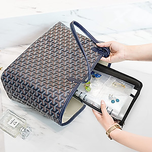 Uross Transparent Jewelry Storage Book, Jewelry Earring Organizer, Clear Travel Jewelry Organizer Book, Zipper Jewelry Storage Display for Necklaces Earrings Rings Bracelets with pockets (84 Grids)