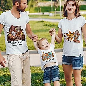 6 Sheets Thanksgiving Heat Transfers Vinyl Fall Iron On Transfers for T-Shirts Autumn Pumpkin Maple Leaf Gnome Design HTV Viny Appliques Sticker for Jean Pillow Cover DIY Decorations