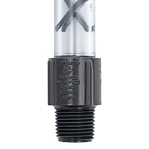 Koflo 3/8-40C-4-12-2 Clear PVC Schedule 40 Pipe Static Inline Mixer; 3/8" NPT(M), 12 Elements