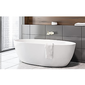 Gold Hao The Bathroom Universal Slip-On Tub Spout with Diverter - 5" Bathtub Faucet with Diverter, Easy to Install & Save Water Leaks in Minutes, Fit 5/8" Copper Pipe (Brushed Nickel)