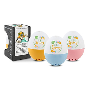 Brainstream BeepEgg Cook Perfect Soft, Medium, or Hard Boiled Favorite Tunes Singing and Floating Egg Timer, Spring Orange