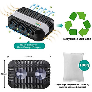 CARE HOME Refrigerator Deodorizer with Removable Suction Cups, Refrigerator Odor Eliminator, Beats Baking Soda Deodorizer for Fridge and Freezer, 1Pack