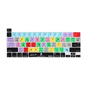 XSKN Photoshop CC English Silicone Shortcuts Keyboard Cover Skin for 2019 New MacBook Pro 16 inch A2141 and 2020 New MacBook Pro 13.3 inch A2338 M1/A2251/A2289 with Touch Bar & Touch ID US Version