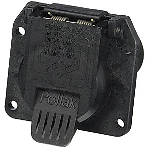 Pollak 11-893P RV 7-Way Socket (Oem Style) , Black