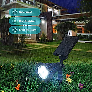 URPOWER Solar Lights Outdoor, 2-in-1 Waterproof Adjustable Solar Spotlights Outdoor Wall Light, Dusk-to-Dawn Solar Powered Landscape Lights for Backyard/Garden/Pathway/Pool/Porch (4Pack, Cool White)
