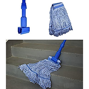 Mop Head Replacement Commercial Heavy Duty String Blue Wet Mop Heads for 3 Typs Commercial Mop Handle(1,Medium)
