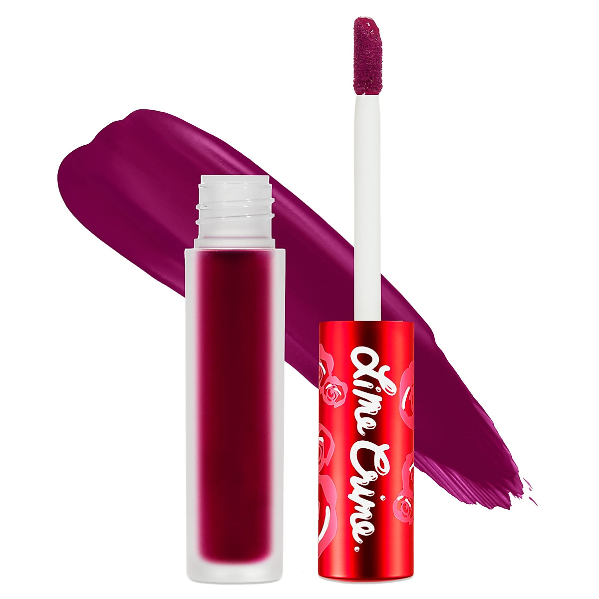Lime Crime Velvetines Liquid Matte Lipstick, Red Velvet (True Red) - Bold, Long Lasting Shades & Lip Lining - Stellar Color & High Comfort for All-Day Wear - Talc-Free & Paraben-Free