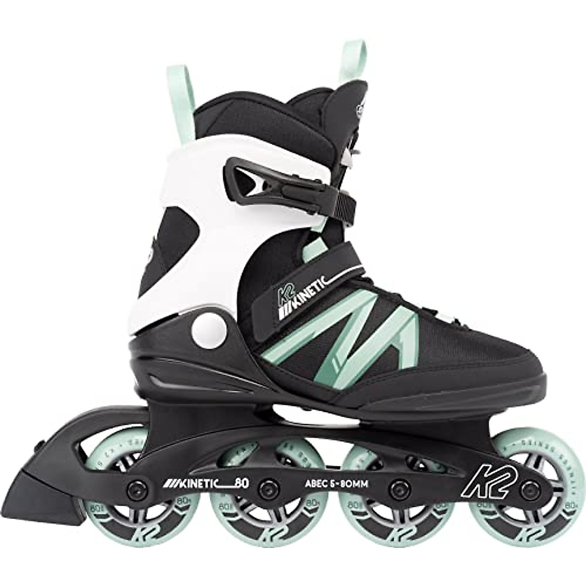 K2 Kinetic 80 Pro Inline Skates Womens Sz 10 Black/Sage