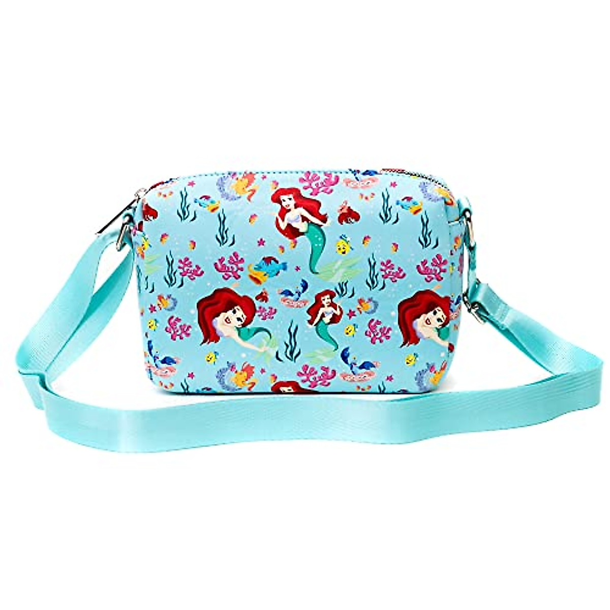 Disney Bag, Cross Body, Rectangle, The Little Mermaid Ariel Under the Sea Band Poses Collage, Vegan Leather