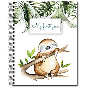 My Baby book, memories book, baby journal (Sloth), Baby First Year Memory Book, Keepsake Milestone Baby Book For Boys Or Girls