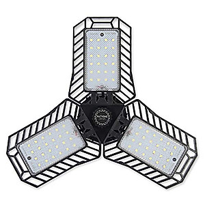 nathome led Garage Light,72 LED (70W Equivalent) Garage Lighting/Daylight 5000K AC110V/Aluminum Cooling System/deformable Leaf Garage Light, Indoor use Shop Lights,Workshop Light (Eqv 70W 5000K)