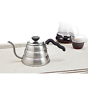 Hario V60 "Buono" Drip Kettle Stovetop Gooseneck Coffee Kettle 1.0L, Stainless Steel, Silver