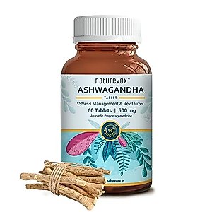 Ashwagandha Tablets - Muscle Strength & Vitality | Stress Relief | Ayurvedic Medicine for Stamina & Performance and Better Sleep, 60 Tablets 500mg