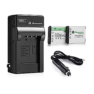 Powerextra EN-EL19 batteries + Charger Compatible with Nikon A100, Coolpix S33, S100, S3200, S3300, S3500, S3600, S4100, S4200, S4300, S5200, S5300, S6500, S6600 S6800 S6900 S7000, Sony NP-BJ1 DSC-RX0