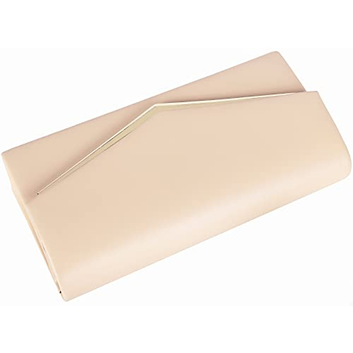 Venoline Women~'s Evening Handbag Vegan Leather Ladies Envelope Clutch Classic Elegant Purse Bags Nude