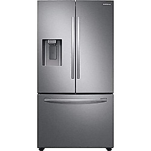 Samsung 27 Cu. Ft. Fingerprint Resistant Stainless Steel 3-Door French Door Refrigerator With External Water & Ice Dispenser