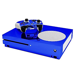 Blue Chrome Mirror - Vinyl Decal Mod Skin Kit by System Skins - Compatible with Microsoft Xbox One Slim (XB1 Slim)