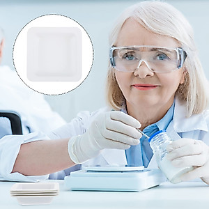 Balacoo 20pcs Weighing Boat Weighing Boat Powder Scale Square Lab Dish Container Anti- Static Weighing Square Weighing Pan Weighing Paper Weighing Tray Large Plastic Mini Dry Powder White