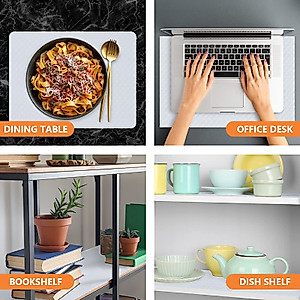 StaHom Shelf Liners for Kitchen Cabinets Refrigerator Liners Waterproof & Oil-Proof Kitchen Cupboard Liner Non-Slip Drawer Mats EVA Non Adhesive Fridge Liner for Shelves-White 11.8 x 59 Inches