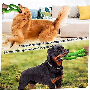 KITIVIALA Tug of War Dog Toy, Interactive Dog Pull Toys, Adult and Puppy Teething Toy, Tough Chew Toy for Small Medium Large Dogs, Rubber, Lightweight, Comfortable Grip (Green)