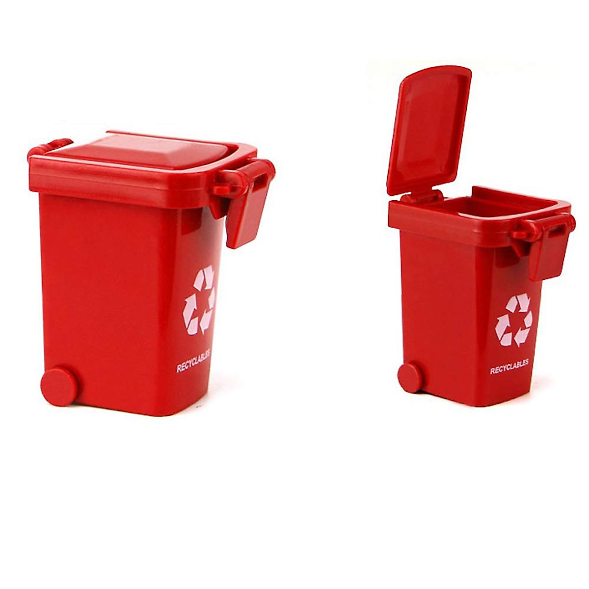 erDouckan Durable Trash Can, 3Pcs/Set Bright Color Kids Push Toy Plastic Vehicles Garbage Truck Trash Cans, Make Your Room Clean and Comfortable