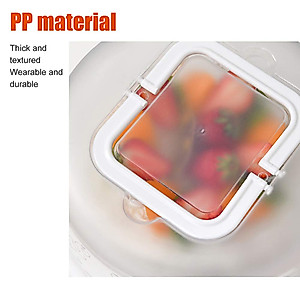 Cake Carrier Cover Cake Stand with Lid Dessert Serving Platter with Handle Cupcake Holder Pies Display with Base (White)