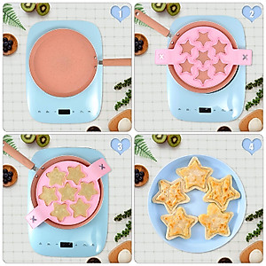 Silicone Pancake Molds for Griddle Pancake Molds for Kids 3 Pack