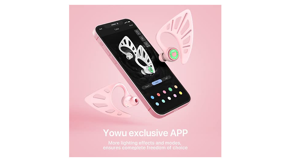 YOWU Elf Ear Headphones - Wireless 10 Color RGB
