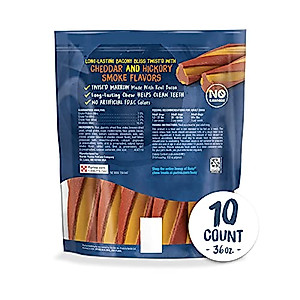 Purina Busy With Beggin' Made in USA Facilities Small/Medium Breed Dog Chew, Twist'd Cheddar & Hickory Smoke Flavors - 10 ct. Pouch