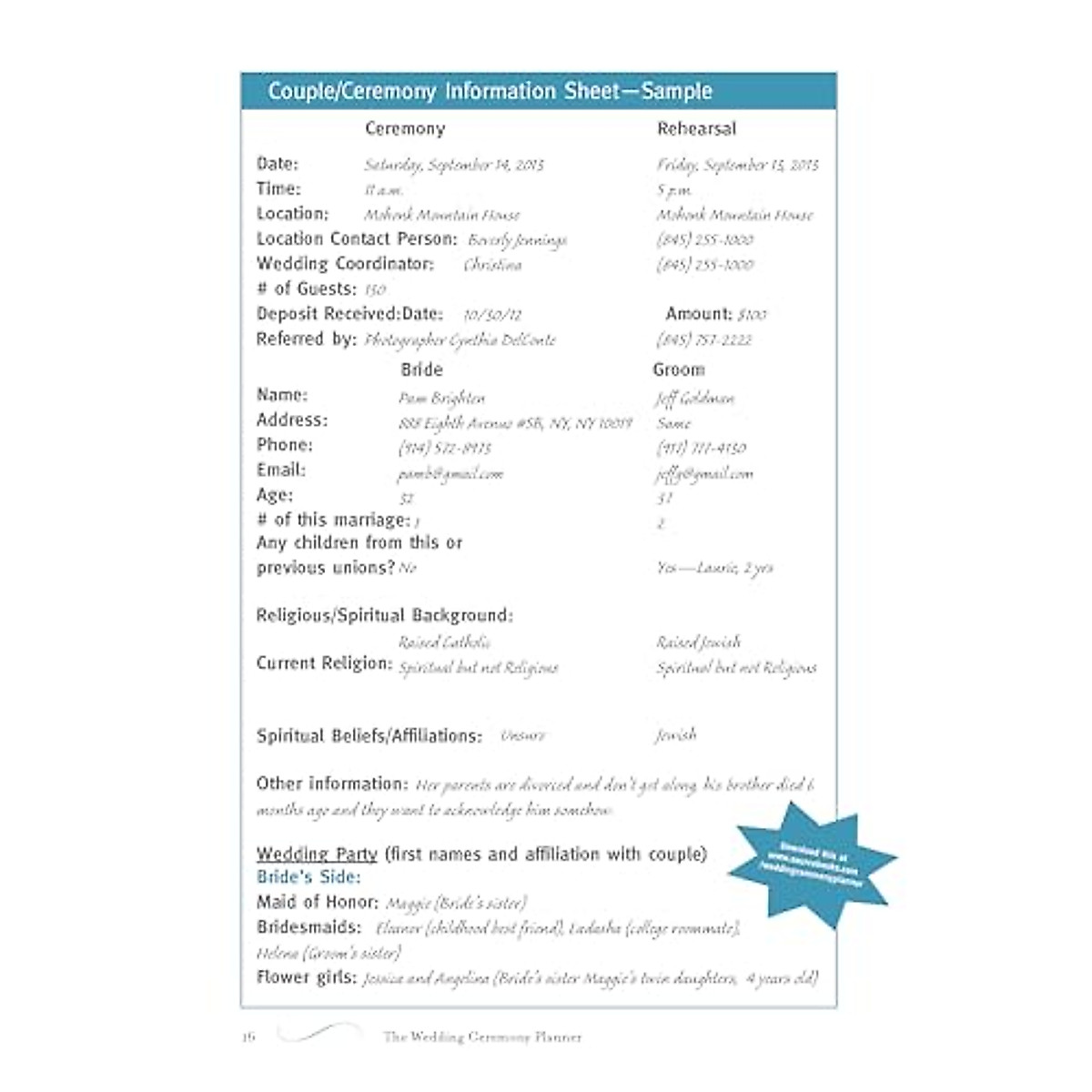 The Wedding Ceremony Planner: Everything You Need for the Perfect Do-It-Yourself Wedding Ceremony