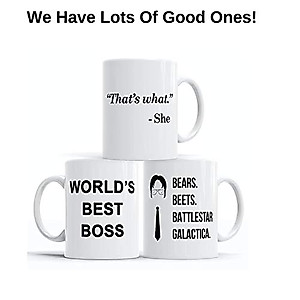 COOL AF Bears Beets Battlestar Galactica Shot Glass - The Office Merchandise | Funny Novelty Gift for Men and Women - Dunder Mifflin Inspired Shot Glasses