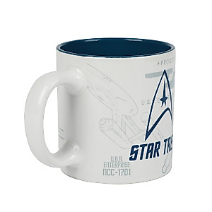 Star Trek The Original Series Property Of The USS Enterprise 16 Oz White Coffee Mug