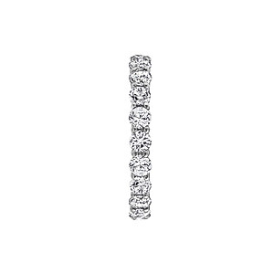 DIAMONBLISS Round Cut Eternity Ring For Women | Rhodium Plated 925 Sterling Silver Infinity Band |2.5-Carats Cubic Zirconia CZ Simulated Diamond, Size 8