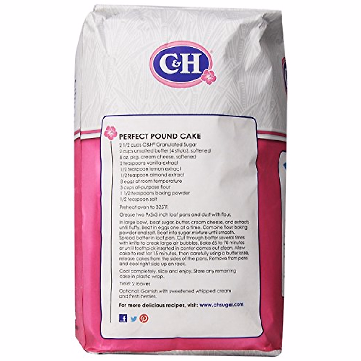 C&H Pure Cane, Granulated White Sugar, 10 lb