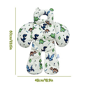 Baby Head Neck Support for Newborn, Infant Car Seat Insert, Toddler Stroller and Carseat Sleeping Cushion, 2-in-1 Body Ultra-Soft Comfort Support