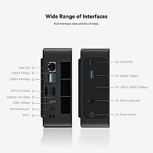 Beelink SER6 Mini PC, AMD Ryzen 9 6900HX(8C/16T, Up to 4.9GHz), Mini Computer 32G DDR5 RAM 500G NVMe PCIE4.0 SSD, Mini Desktop Computer 4K@144Hz Triple Display HDMI2.1/DP/WiFi6/BT5.2/2.5Gbps/W-11 Pro
