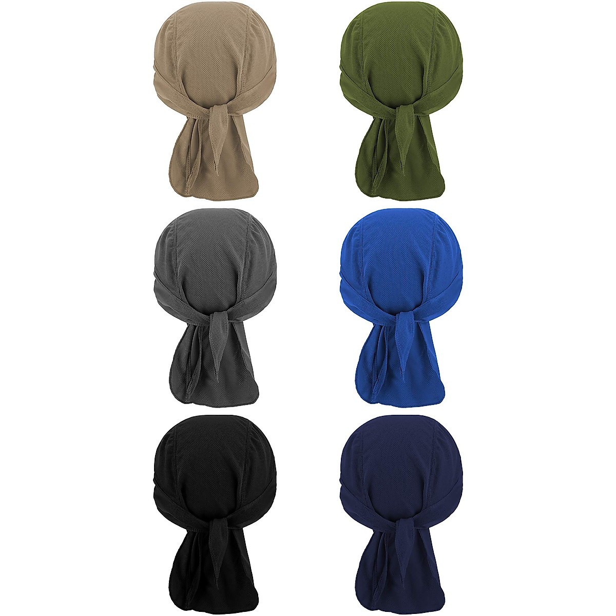 6 Pieces Sweat Wicking Beanie Cap Helmet Liner Skull Cap Breathable Cycling Head Wrap for Women Men Outdoor Activities (Classic Colors)