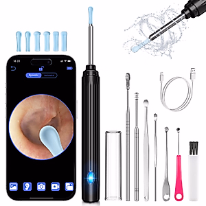 Ear Wax Removal Kit,Ear Cleaner with Camera,Ear Cleaning Kit 1269P HD Otoscope with Lights and 6 Ear Picks, Earwax Removal for Adults and Children