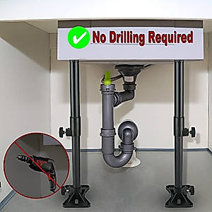 Undermount Sink Support Repair Brackets - YMOBBU Undermount Sink Repair Kit System Kitchen Sink Adjustable Brackets (13.7-23.6 inch)