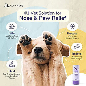 kin+kind Organic Dog and Cat Nose and Paw Balm Stick - 1.76oz Shea Butter - Pet Supplies for Puppies and Dogs - Dog Accessories, Dog Supplies, Dog Paw Balm, Dog Nose Balm, Paw Butter Balm for Dogs